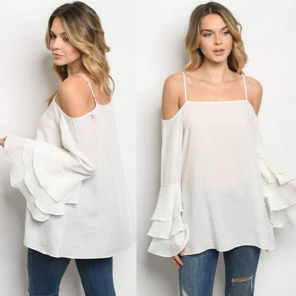 Tops | White Long Tunic Top | Poshmark